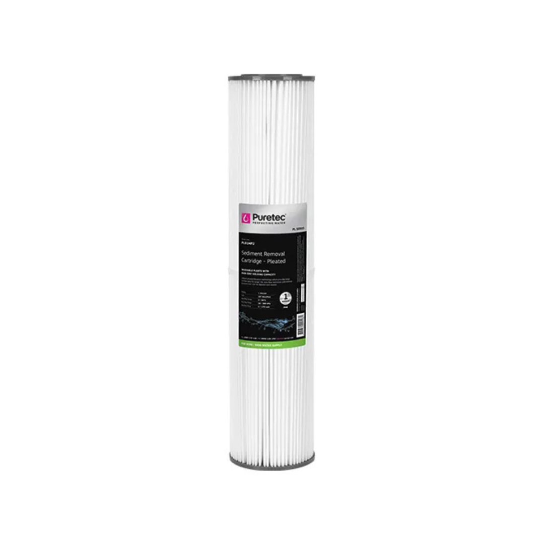 Puretec PL01MP2 pleated sediment cartridge | 1 micron 4.5" x 20" – Pak ...